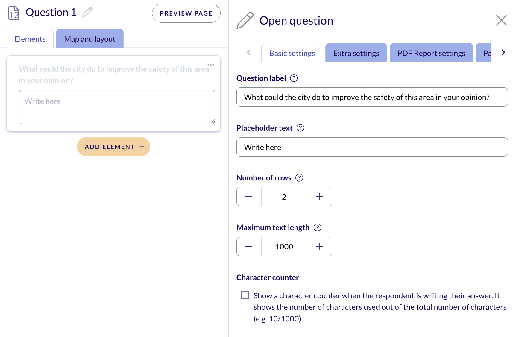 Respondent answers in their own words (Open question) – Maptionnaire ...