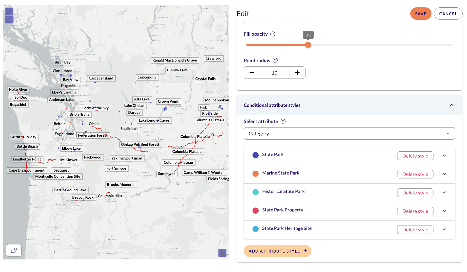 Add pop-up features to a map (Pop-up map/Click maps) – Maptionnaire Support