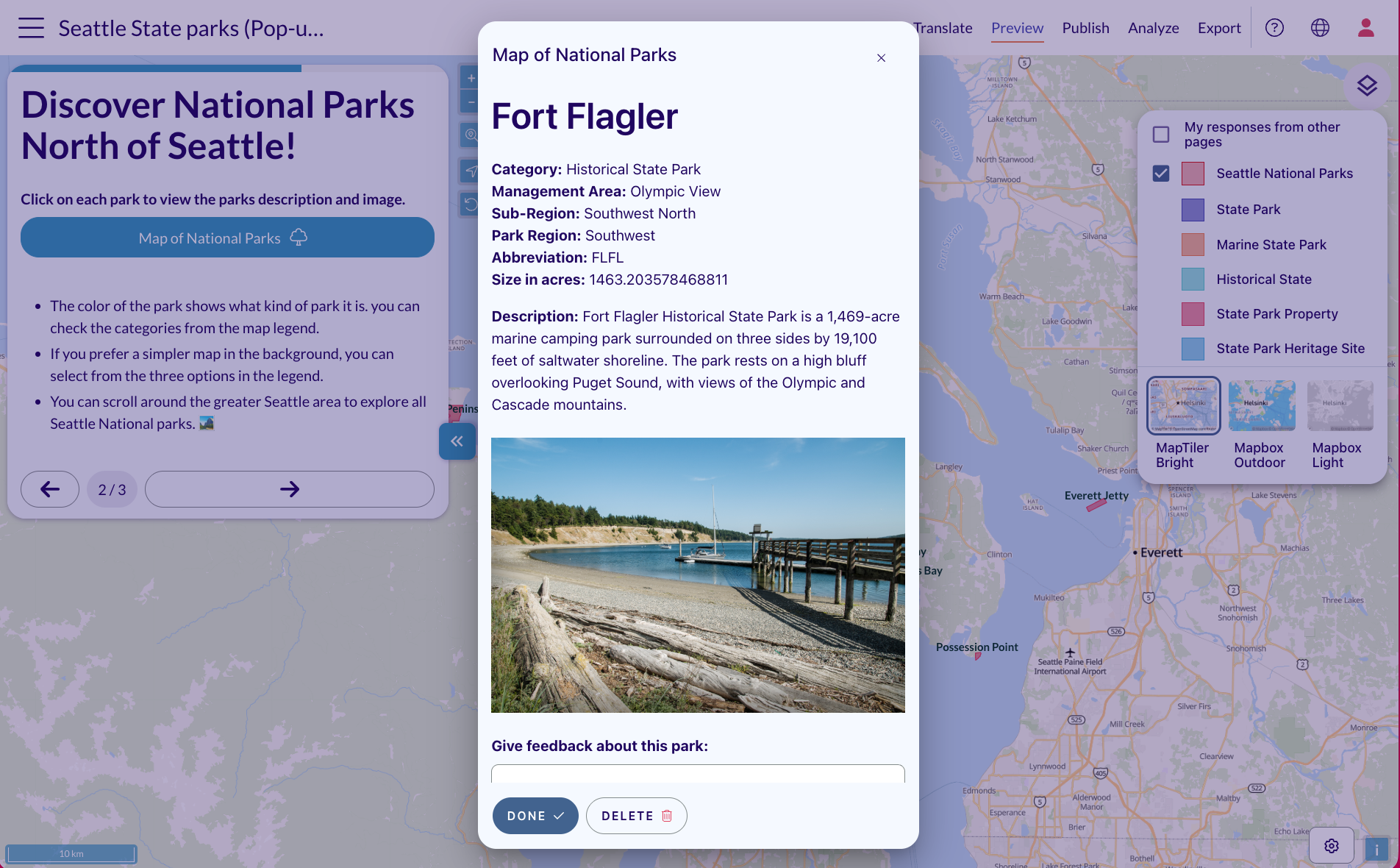 Add pop-up features to a map (Pop-up map/Click maps) – Maptionnaire Support